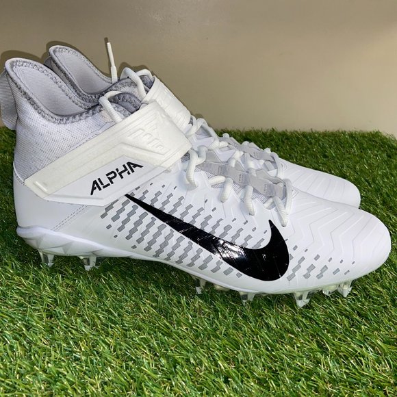 Nike | Shoes | Nike Alpha Menace Pro 2 Football Mid Cleats White ...